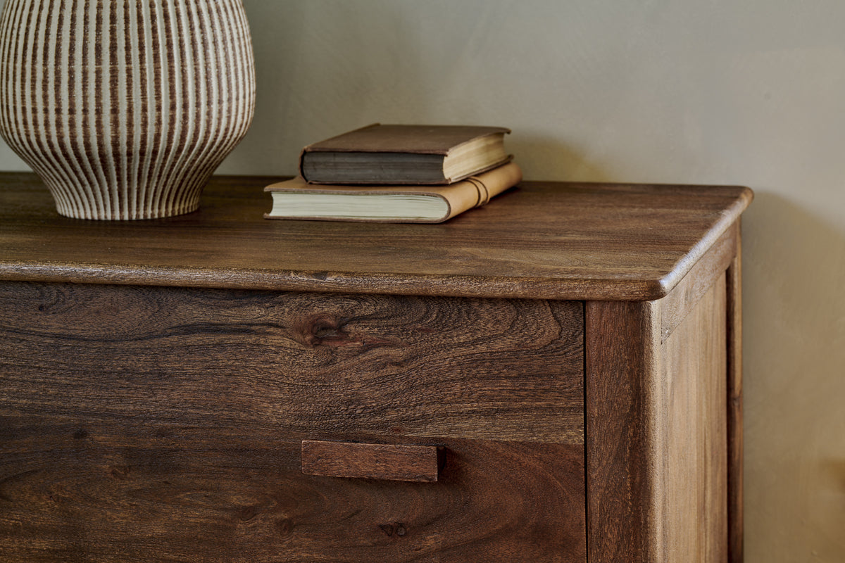 Anbu Acacia Chest of Drawers - Washed Walnut - nkuku