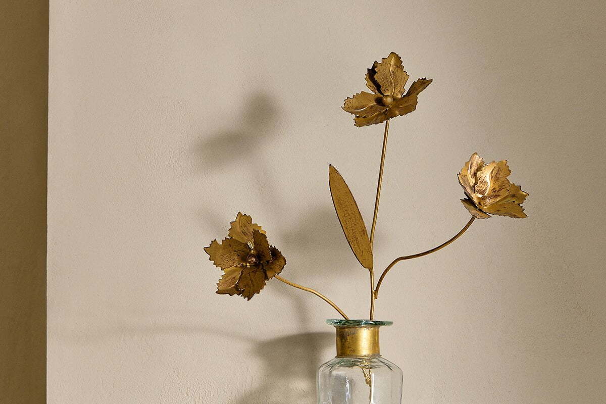 San Stem Floral - Antique Brass – Nkuku Trade